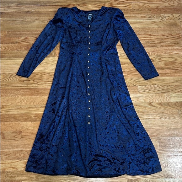 Vintage | Dresses | Vintage 9s Brett Alexander Practical Magic Blue ...